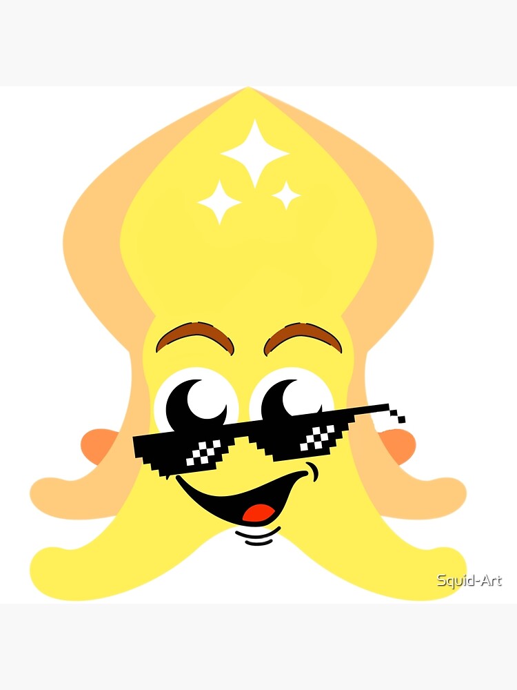 "Funny Yellow Sea Squid Cute bald adorable Kawaii" Poster for Sale by ...
