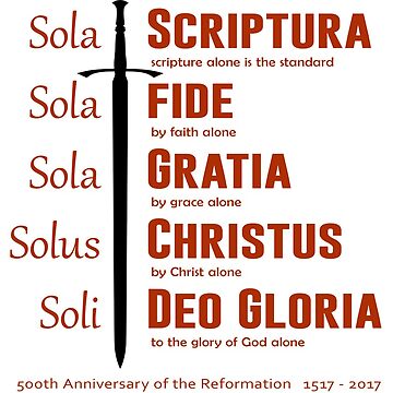 "5 Solas" Sticker for Sale by ChristAlone | Redbubble