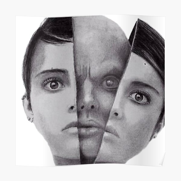 "split face of woman" Poster for Sale by azabahmed | Redbubble