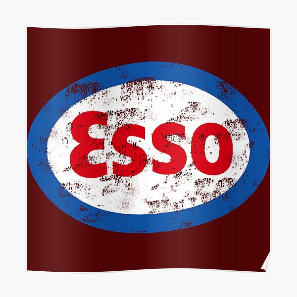 "Vintage distressed Esso logo" Poster for Sale by Raeledas671 | Redbubble