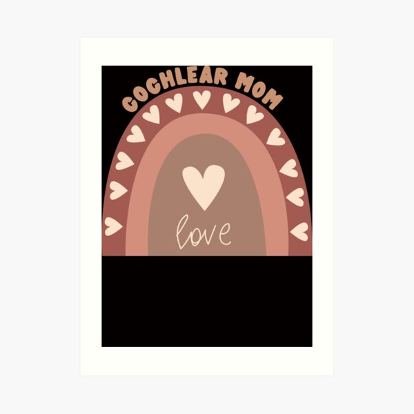 "Boho Cochlear Mom Cute Deaf Pride Rainbow Cochlear Implant Hearing ...