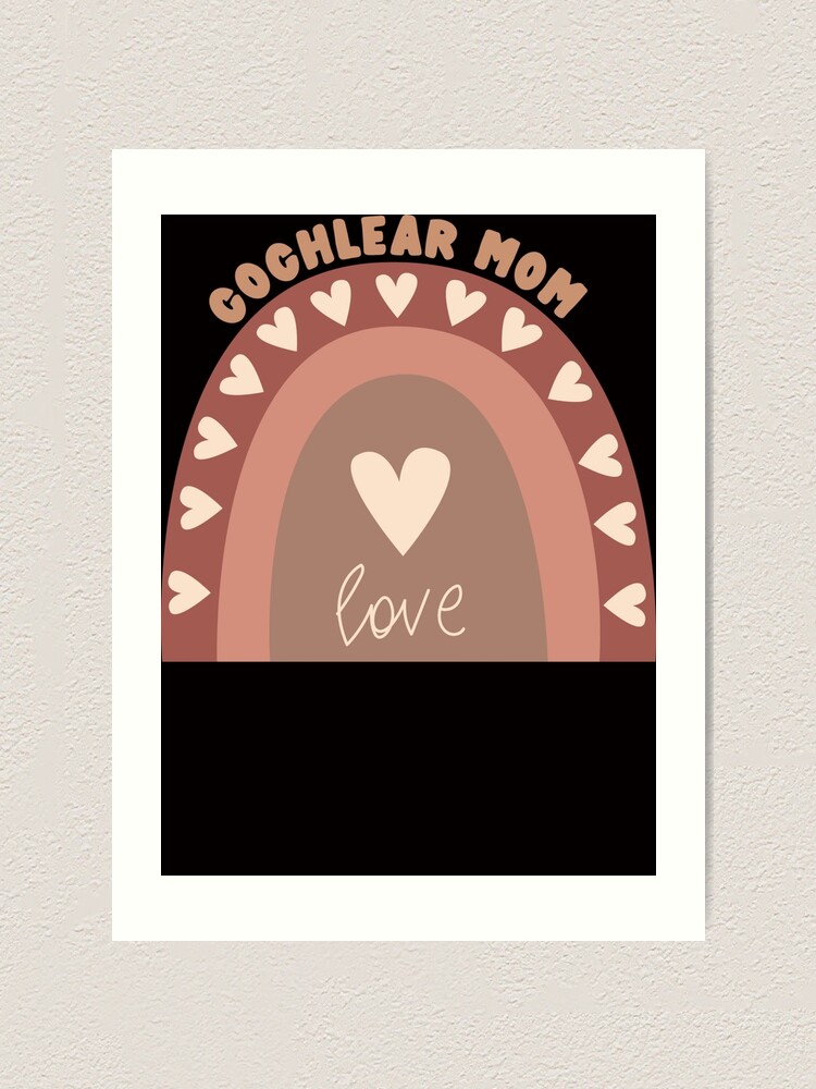 "Boho Cochlear Mom Cute Deaf Pride Rainbow Cochlear Implant Hearing ...