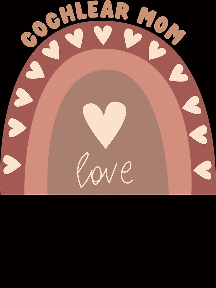 "Boho Cochlear Mom Cute Deaf Pride Rainbow Cochlear Implant Hearing ...