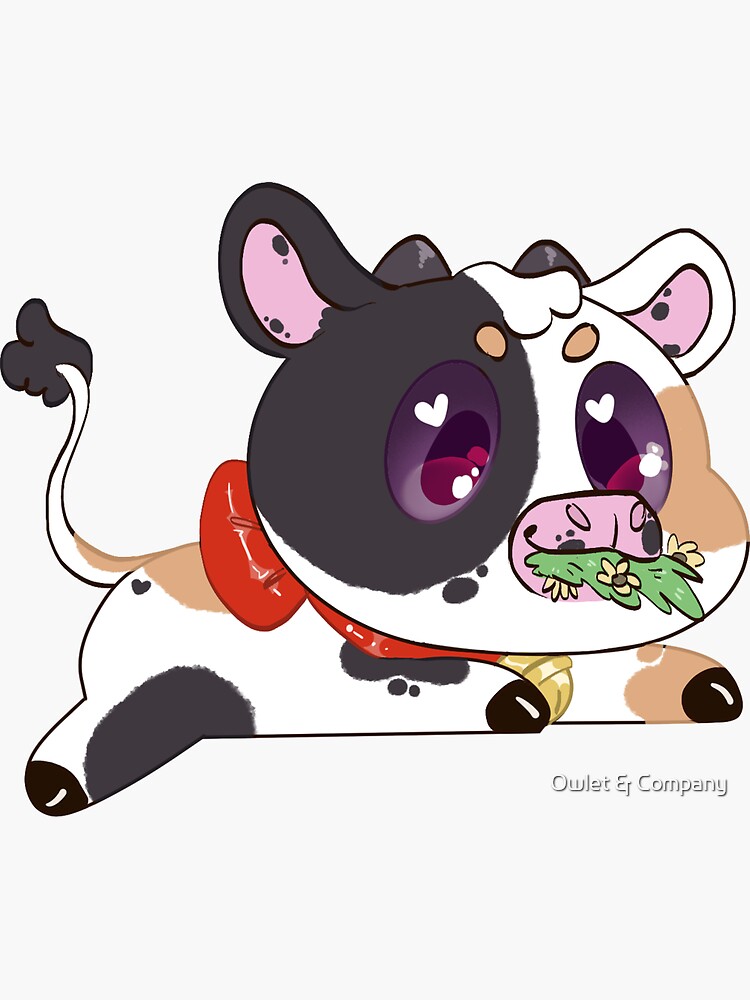 "Chibi Cow" Sticker for Sale by MrsRoseAnon | Redbubble