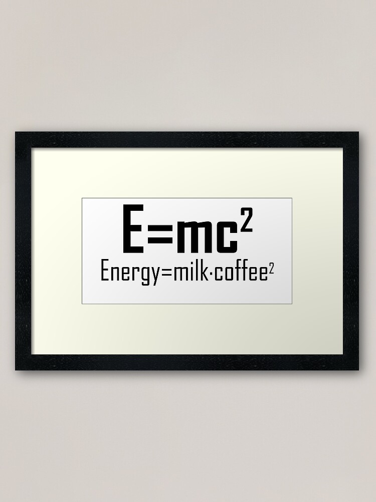"E=mc2- Funny Physics Joke" Framed Art Print for Sale by the-elements ...