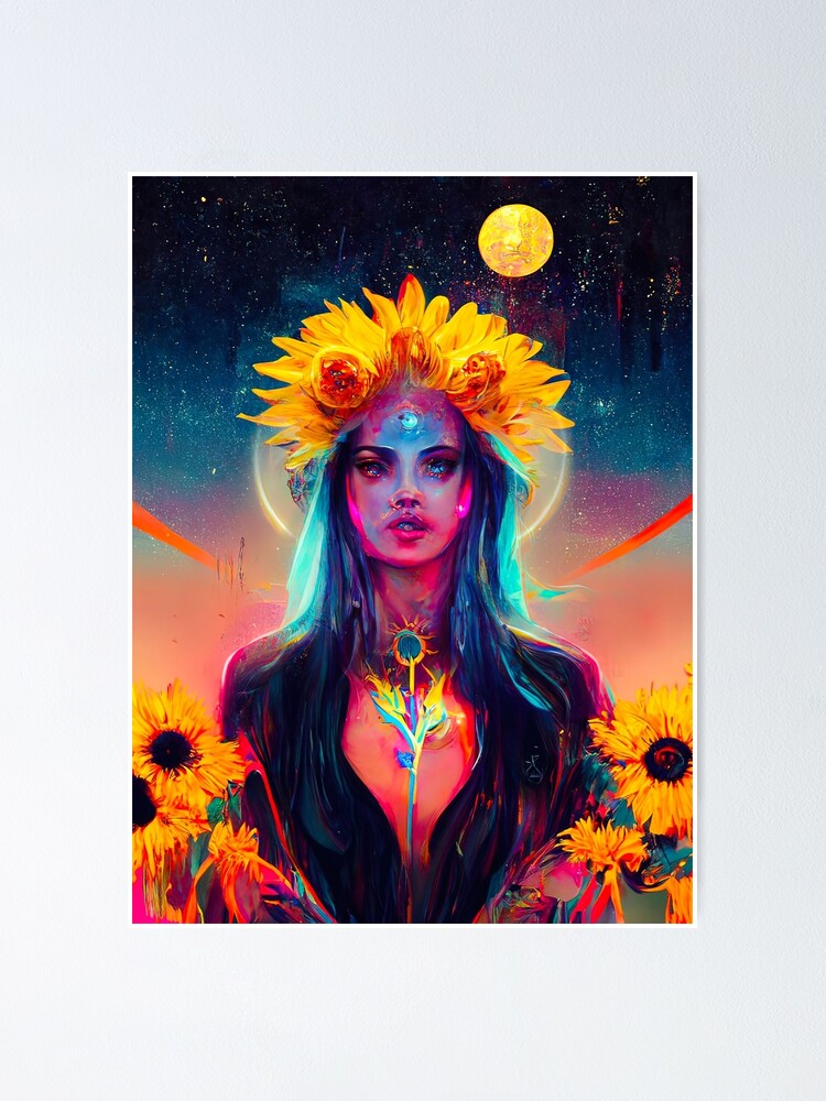 "Sol - Summer Solstice Goddess" Poster for Sale by electricxbunny ...