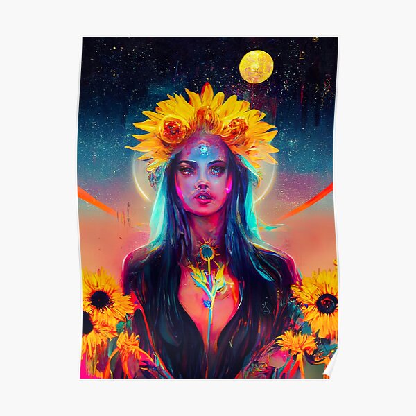 "Sol - Summer Solstice Goddess" Poster for Sale by electricxbunny ...