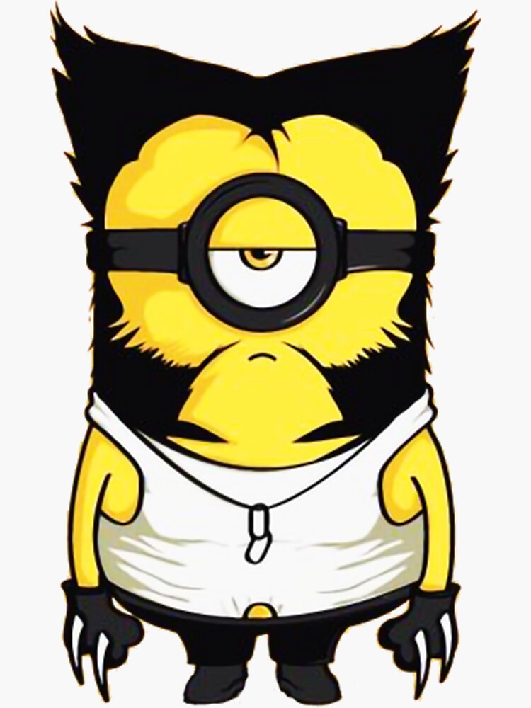 "Minion Wolf Man" Sticker for Sale by Joanna-Asia | Redbubble