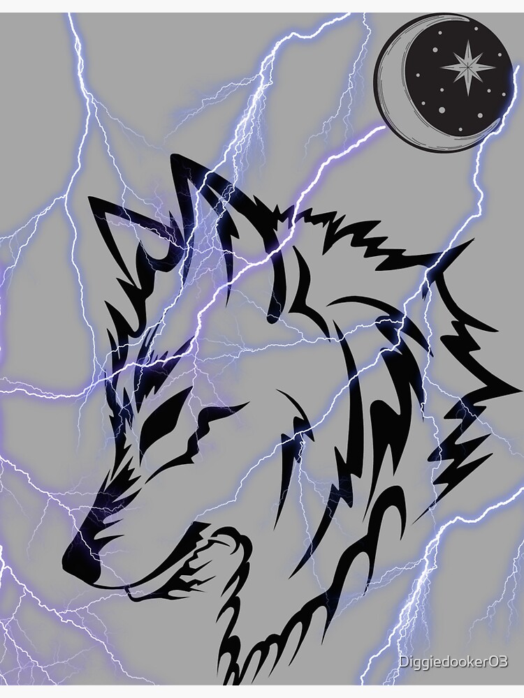 "Electric Wolf" Sticker for Sale by Diggiedooker03 | Redbubble