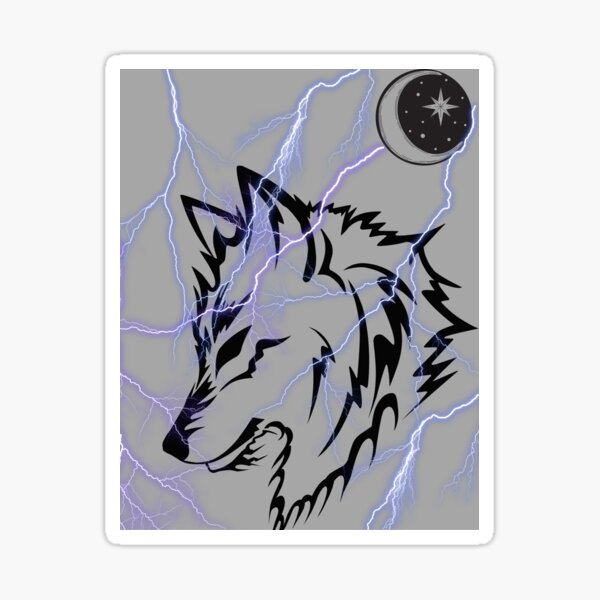 "Electric Wolf" Sticker for Sale by Diggiedooker03 | Redbubble