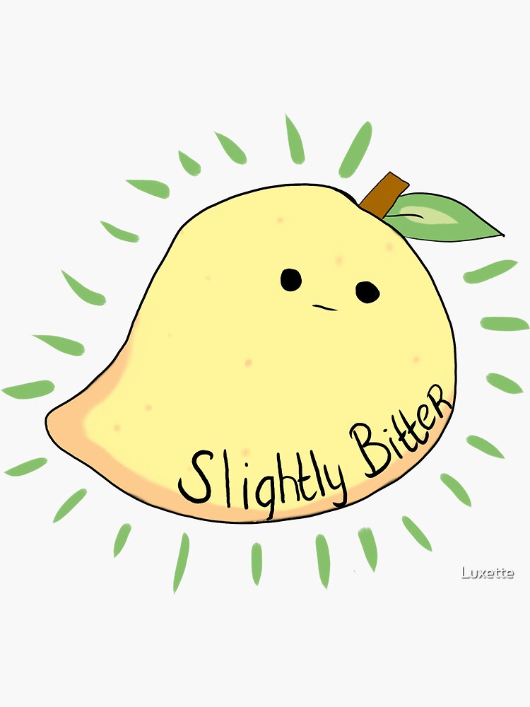 "Slightly Bitter Lemon" Sticker for Sale by Luxette | Redbubble