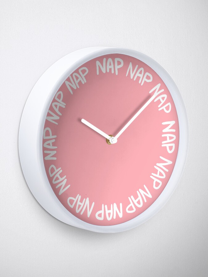 "It's Nap o' Clock" Clock for Sale by bhosc | Redbubble