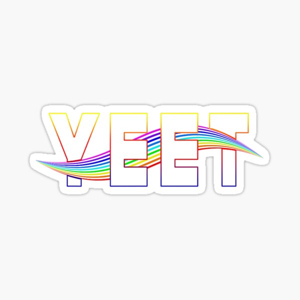 "Yeet Funny Dank Key Memes Rainbow Yeet Yeeten Premium " Sticker for ...