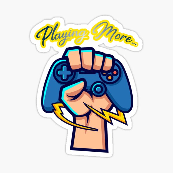 "Playing More..." Sticker for Sale by Ozou | Redbubble