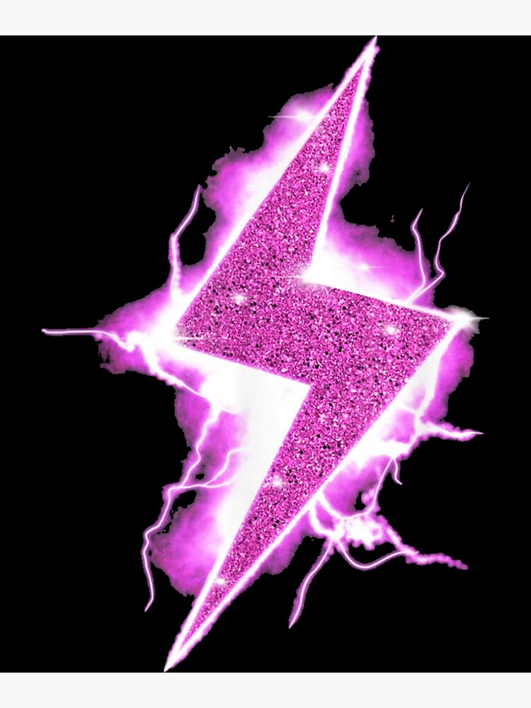 "Pink lightning bolt" Poster for Sale by lycafekhong | Redbubble