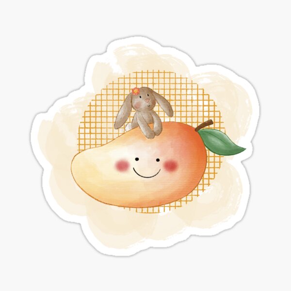 "Cute Mango Jellycat Brown Bunny" Sticker for Sale by punnybunnyshop ...