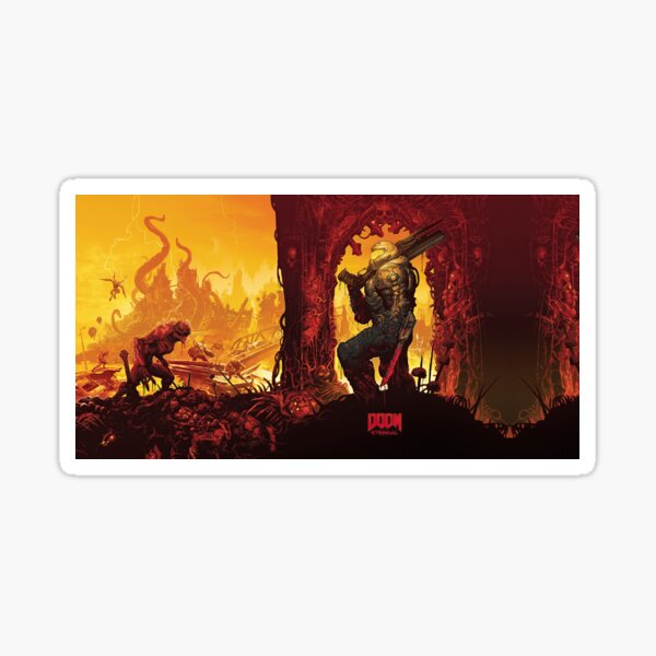 "Doom Eternal" Sticker for Sale by AllanTrend | Redbubble