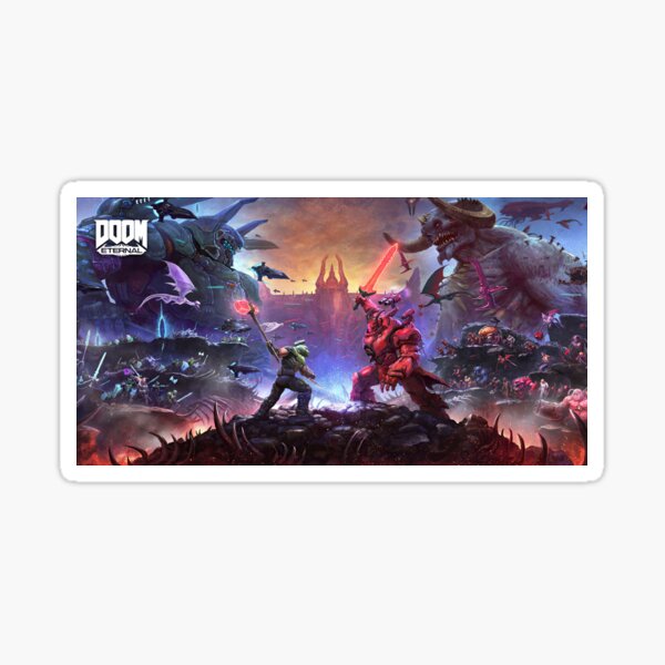 "Doom Eternal" Sticker for Sale by AllanTrend | Redbubble