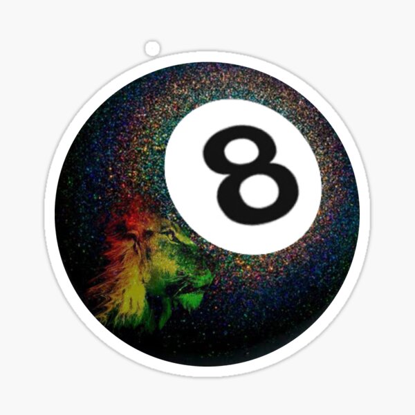 "Rasta Lion Eight Ball" Sticker for Sale by Reinrab | Redbubble