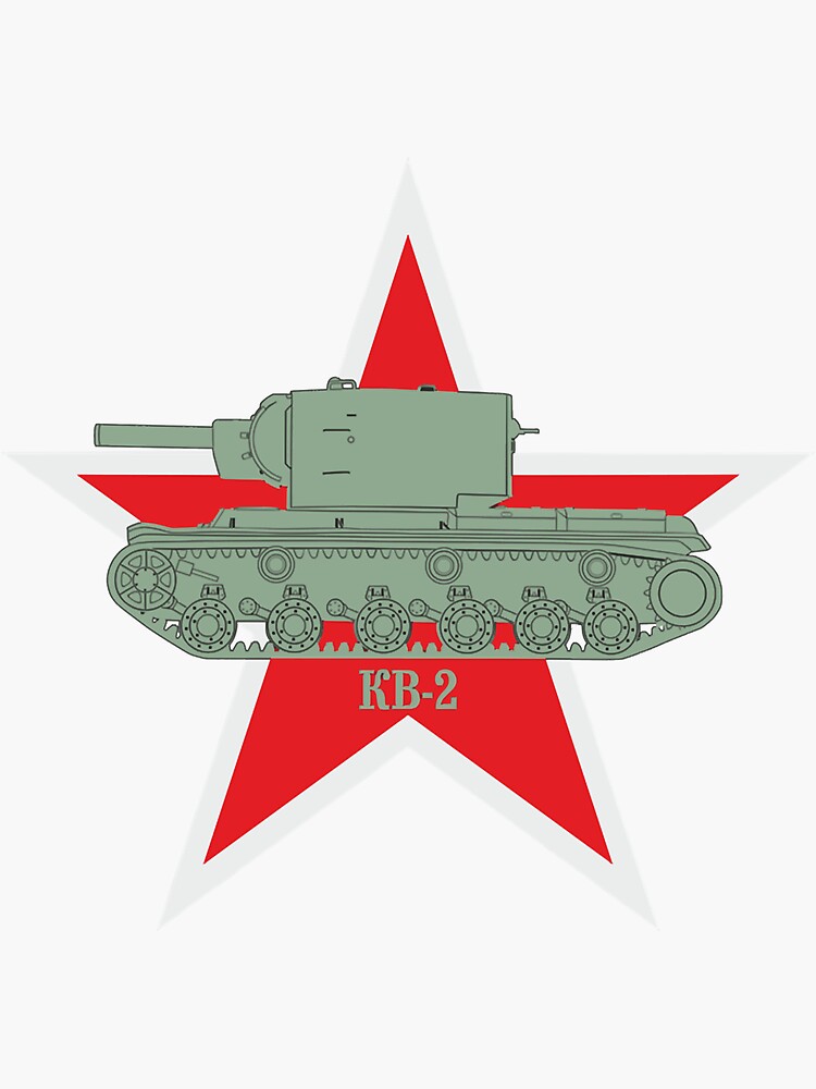 "Heavy tank KV-2" Sticker for Sale by TankTshirtGara | Redbubble