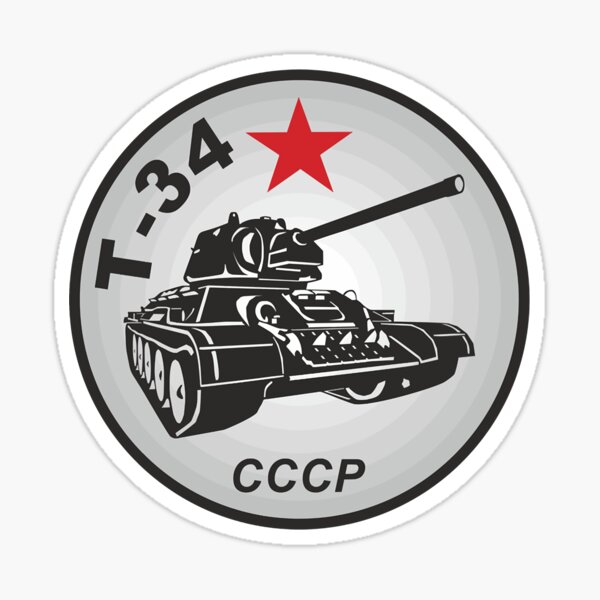 "Soviet medium tank T-34" Sticker for Sale by TankTshirtGara | Redbubble