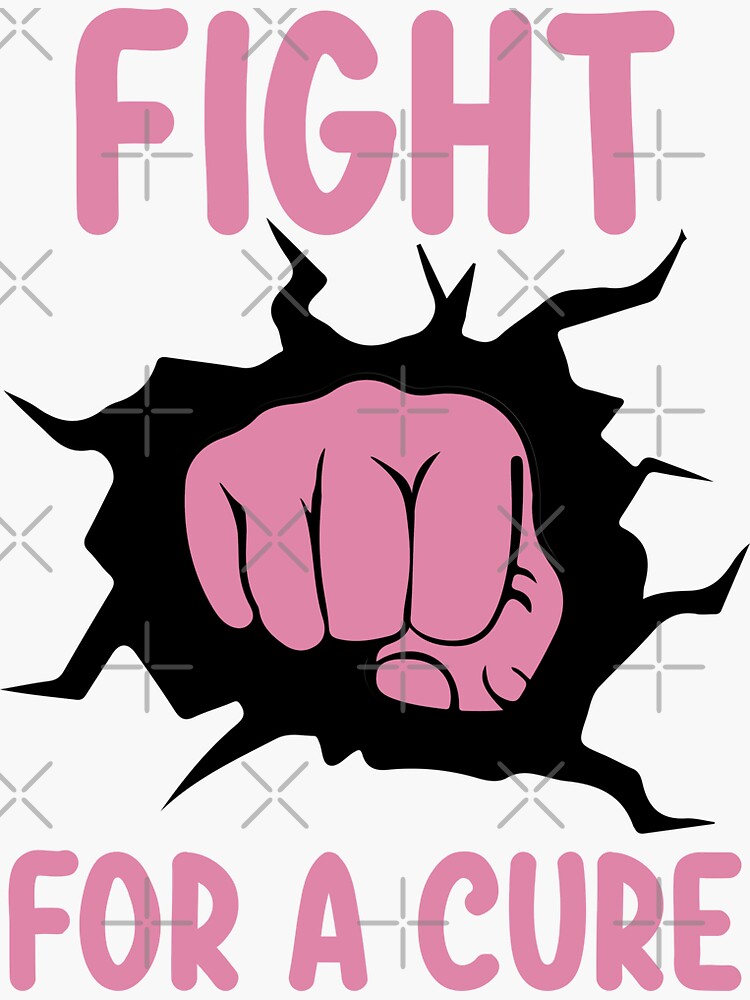 "Fight For a Cure" Sticker for Sale by elecheria | Redbubble