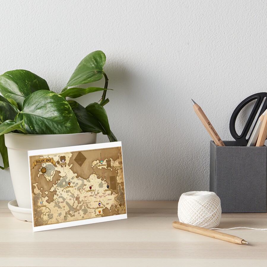 "Dream SMP | World Map" Art Board Print for Sale by aweirdlisa | Redbubble