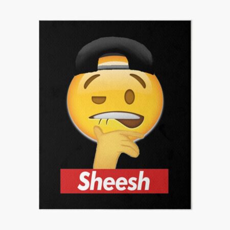 "Ice in my veins emoji sheesh biting lip sheesh emoji " Art Board Print ...