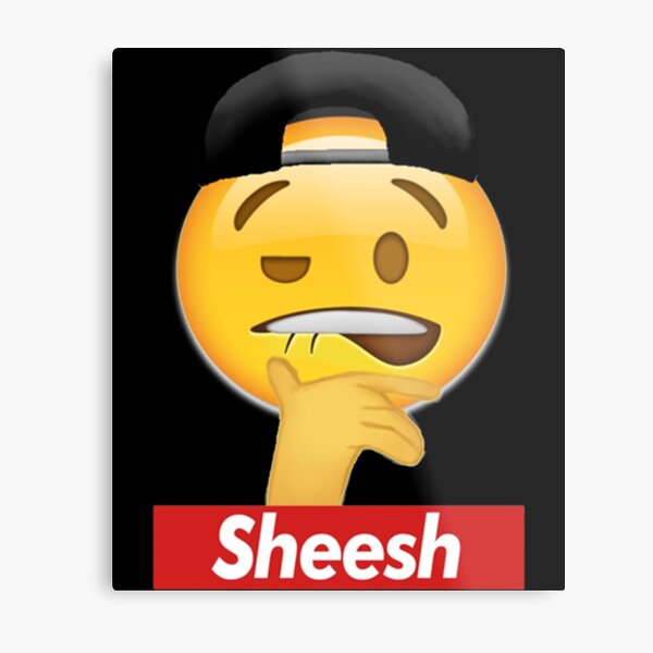 "Ice in my veins emoji sheesh biting lip sheesh emoji " Metal Print for ...