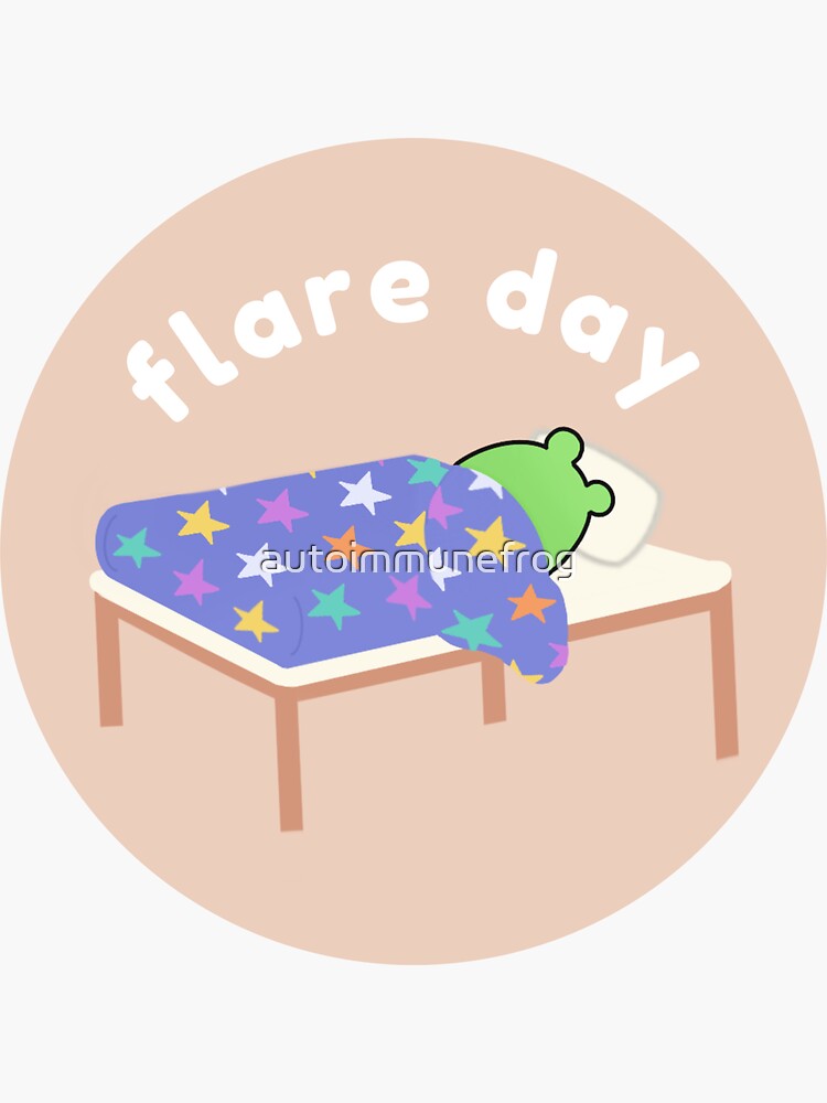"Flare Day - Autoimmune Frog" Sticker for Sale by autoimmunefrog ...