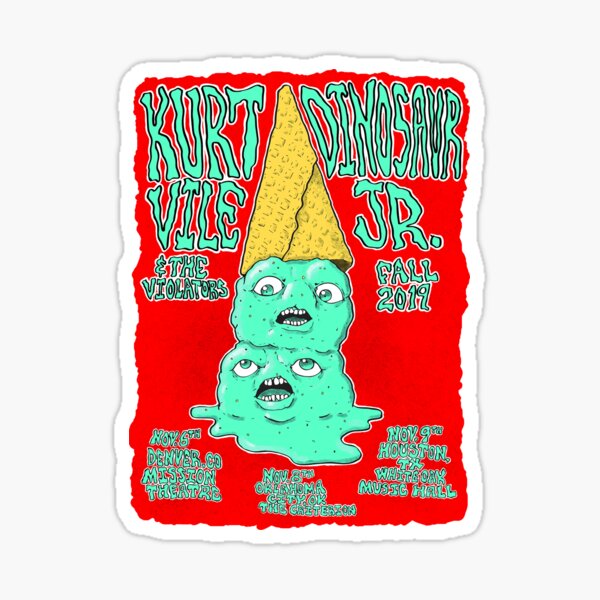 "KURT TOUR 2022 VILE AND THE VIOLATORS FALL TOUR" Sticker for Sale by ...