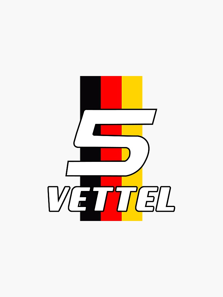 Sticker « Sebastian Vettel # 5 (plus court) », par loramir | Redbubble
