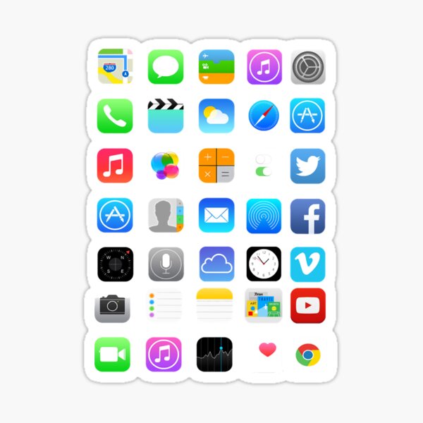 "Apple Icons" Sticker for Sale by BrentTaranto | Redbubble