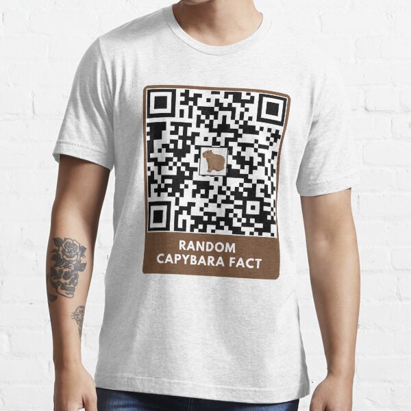 " Random capybara fact qr-code. Random capybara" T-shirt for Sale by T ...