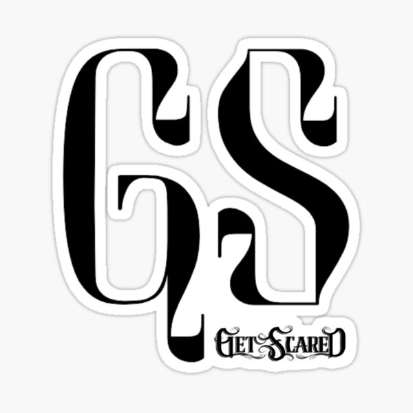 "Get Scared Logo " Sticker for Sale by jamesouss | Redbubble