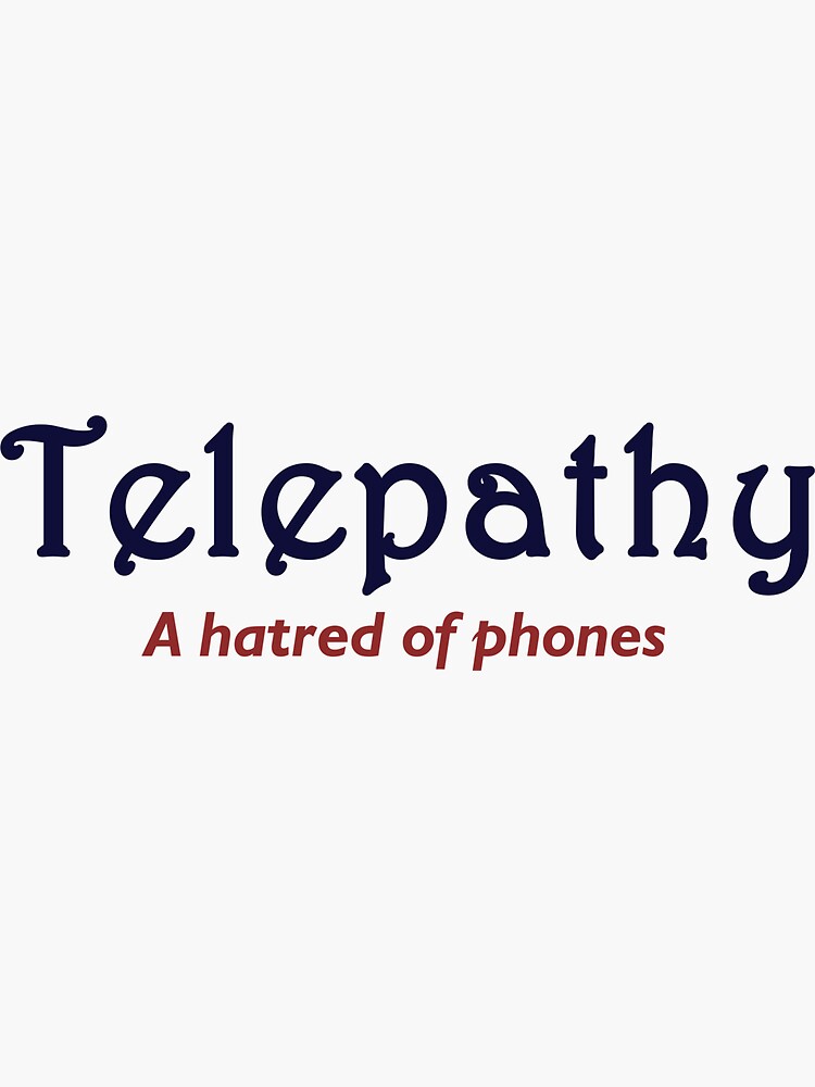 "Telepathy" Sticker for Sale by RidiculousART | Redbubble