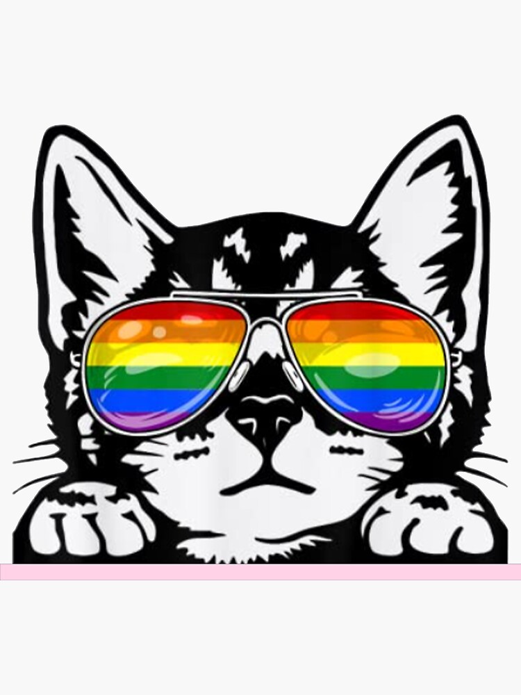 Pegatina «Gato LGBT Gay Rainbow Pride Bandera Niños Hombres Niñas ...