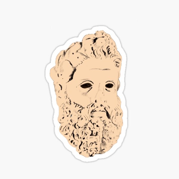 "Sculpture of Zeus" Sticker for Sale by Milliad | Redbubble
