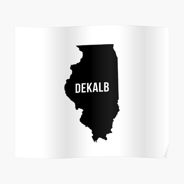 "DeKalb, Illinois Silhouette" Poster for Sale by CartoCreative | Redbubble