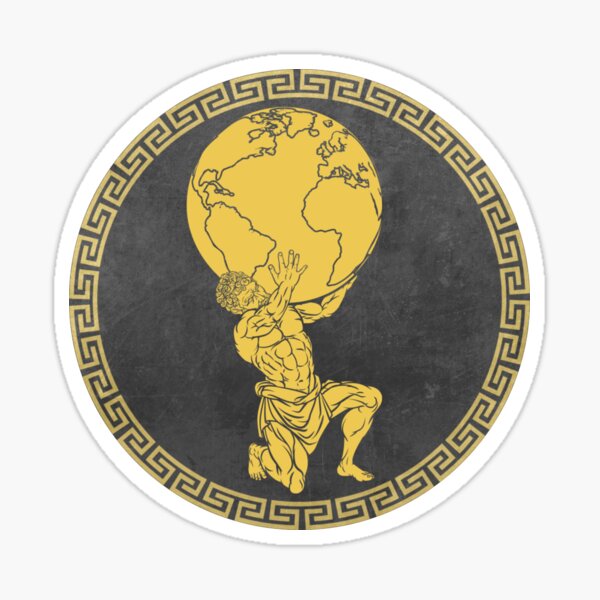 "Atlas" Sticker for Sale by Mirksaz-designs | Redbubble