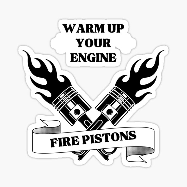 "Warm up your engine" Sticker for Sale by Barandov | Redbubble