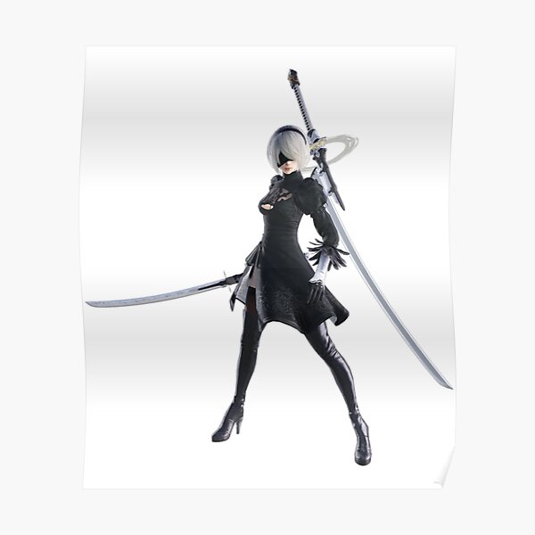 "FFXIV 2B Render " Poster for Sale by SushiiShop | Redbubble