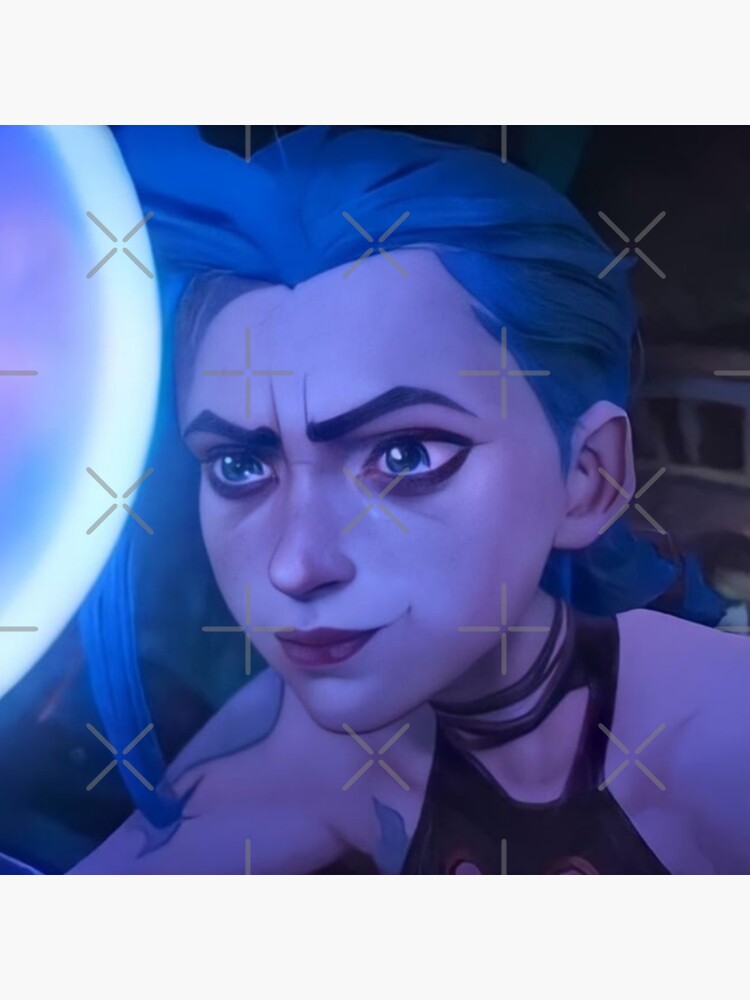 "Cute arcane jinx/powder looking at the magic blue ball" Sticker for ...