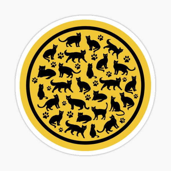"Cats Circle Sign" Sticker for Sale by emhoteb | Redbubble
