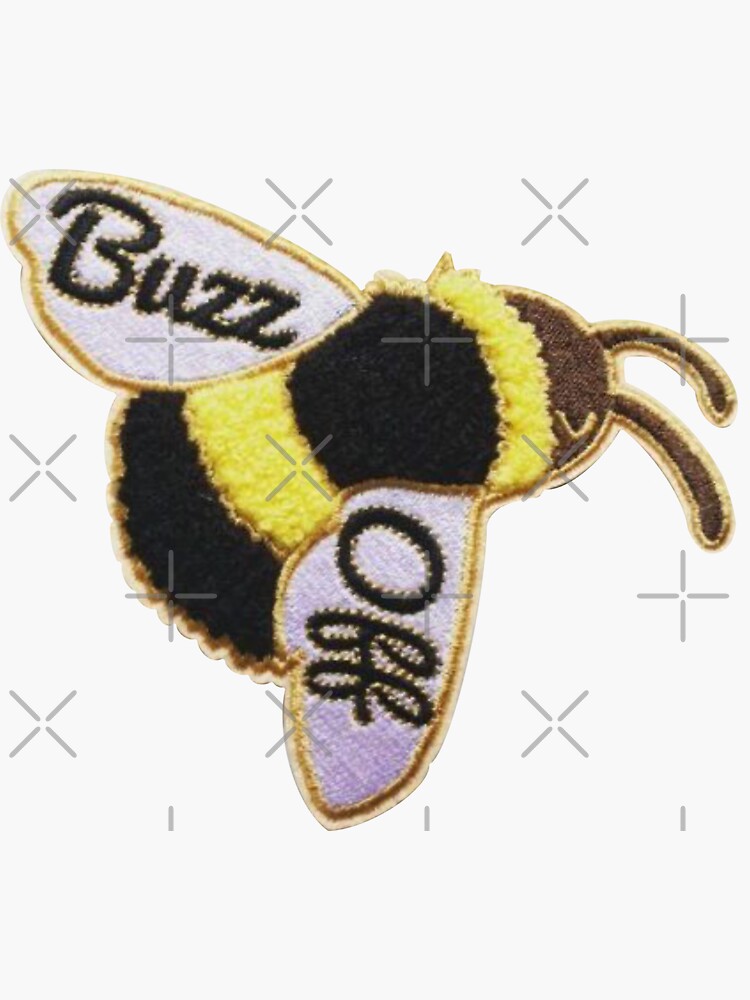 "Buzz off bee iron on patches" Sticker for Sale by lucky-fern | Redbubble