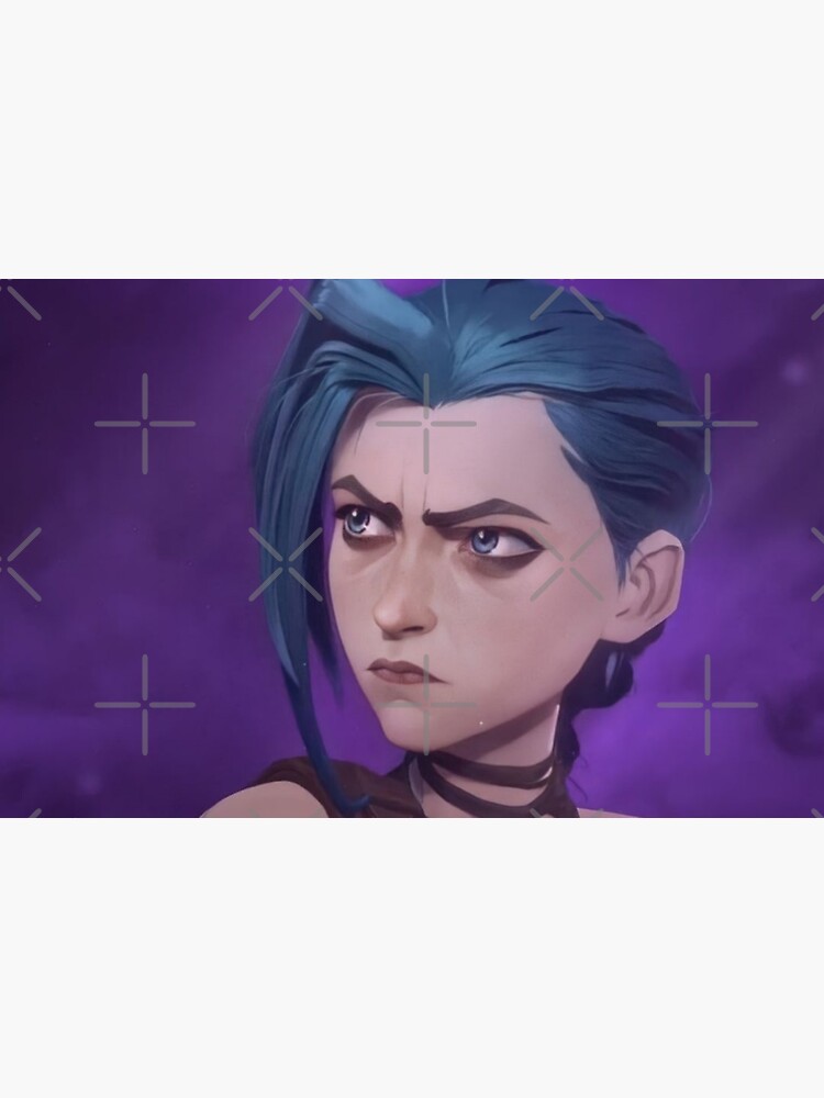 "Mad arcane jinx/powder looking at the magic blue ball" Sticker for ...