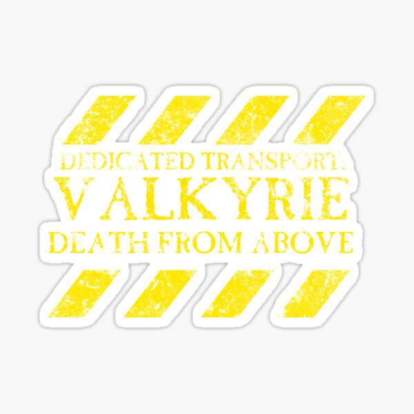 "Dedicated Transport Valkyrie" Sticker for Sale by simonbreeze | Redbubble