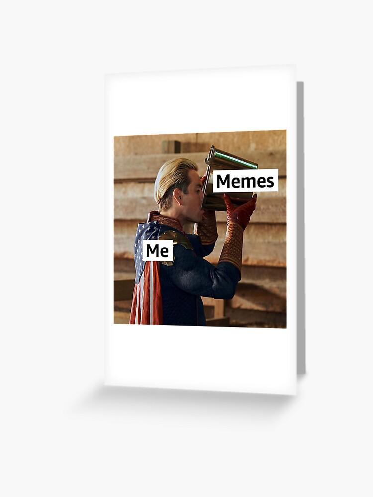 "homelander funny meme" Greeting Card for Sale by Mindy Bubble | Redbubble