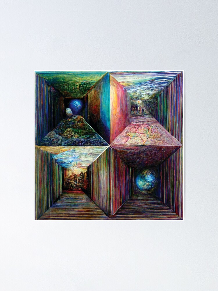 "4 Dimensions of Reality" Poster for Sale by ArtByKristof | Redbubble