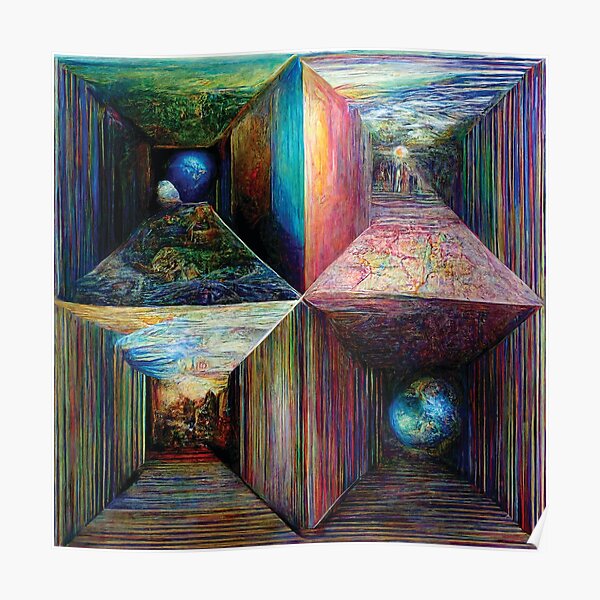 "4 Dimensions of Reality" Poster for Sale by ArtByKristof | Redbubble